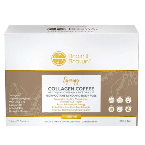 Brain and Brawn Collagen Coffee Synergy (Organic Cordyceps & MCT C8 ...